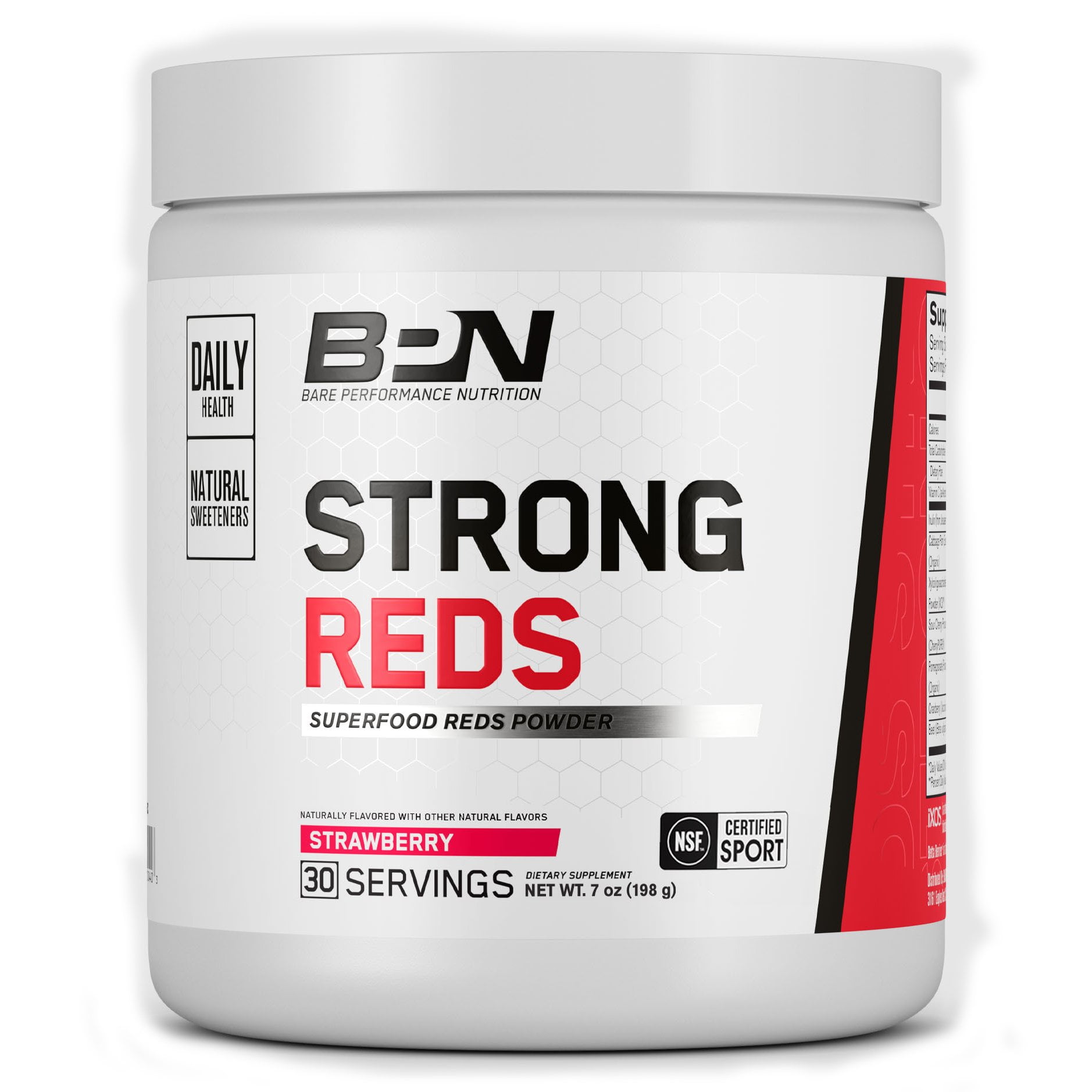 Pack of 4 Bare Performance Nutrition Strong Reds Powder - Strawberry ...