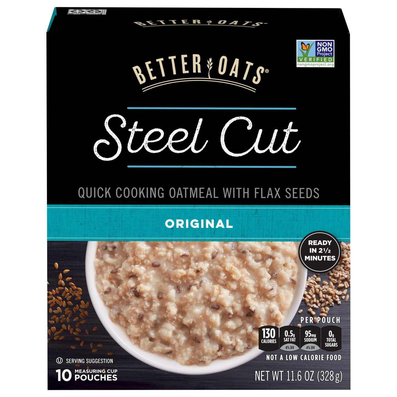 Pack of 4 Better Oats Steel Cut Instant Oatmeal - Original - 10 ct ...