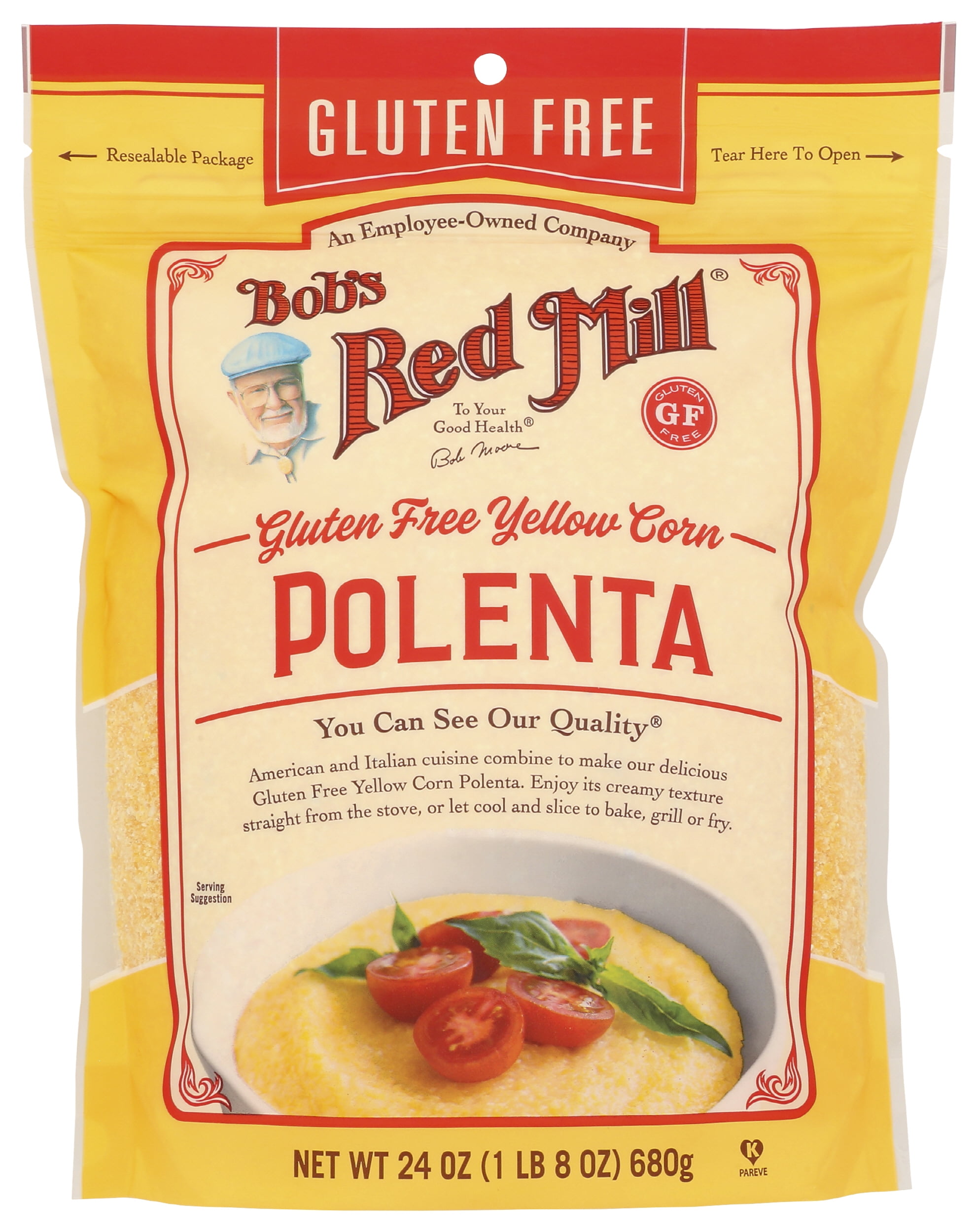Pack of 4, Bobs Red Mill Gluten Free Yellow Corn Polenta, 24 oz ...