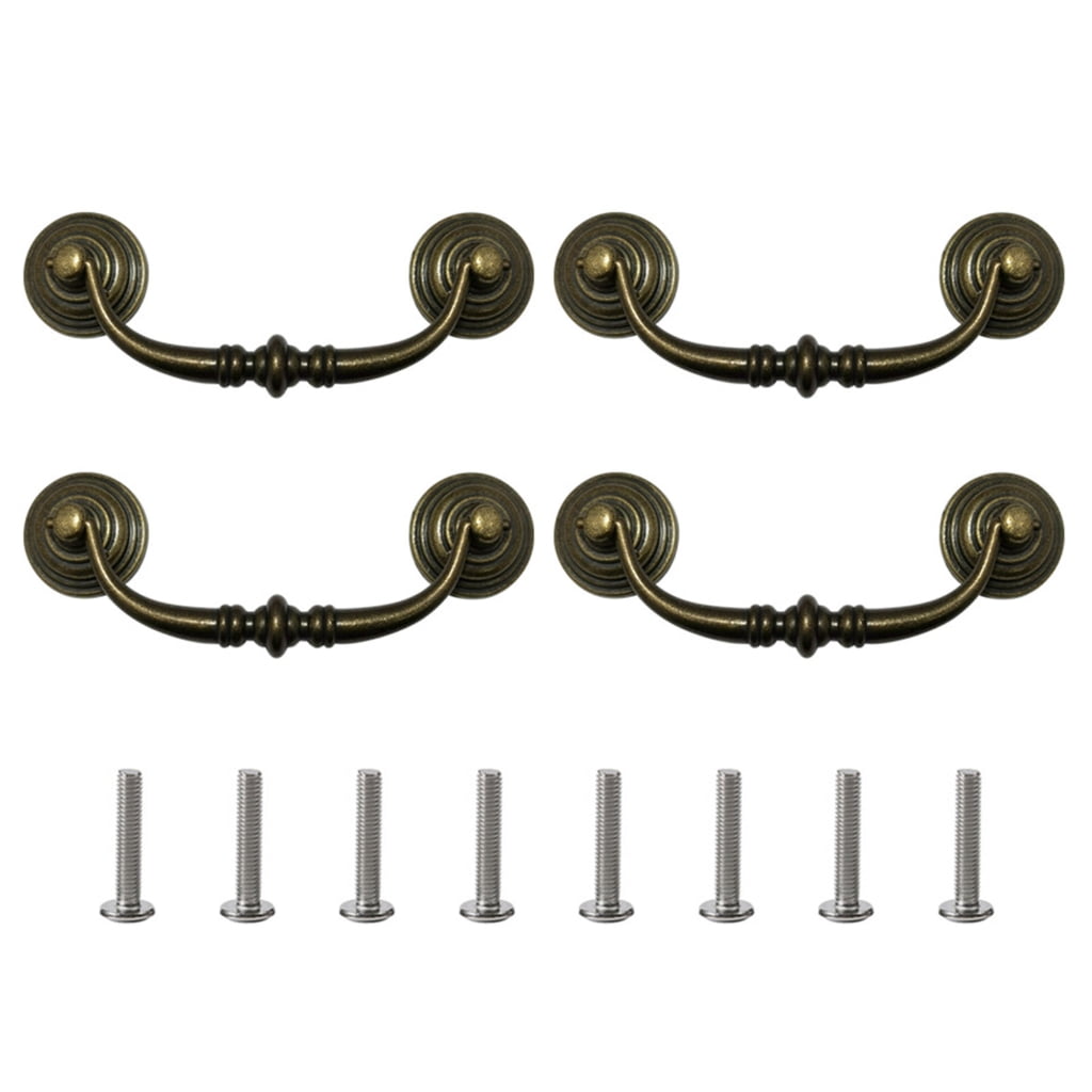 Pack of 4 Bronze Drop Bail Pulls Hole Center Retro Styles Handles for ...