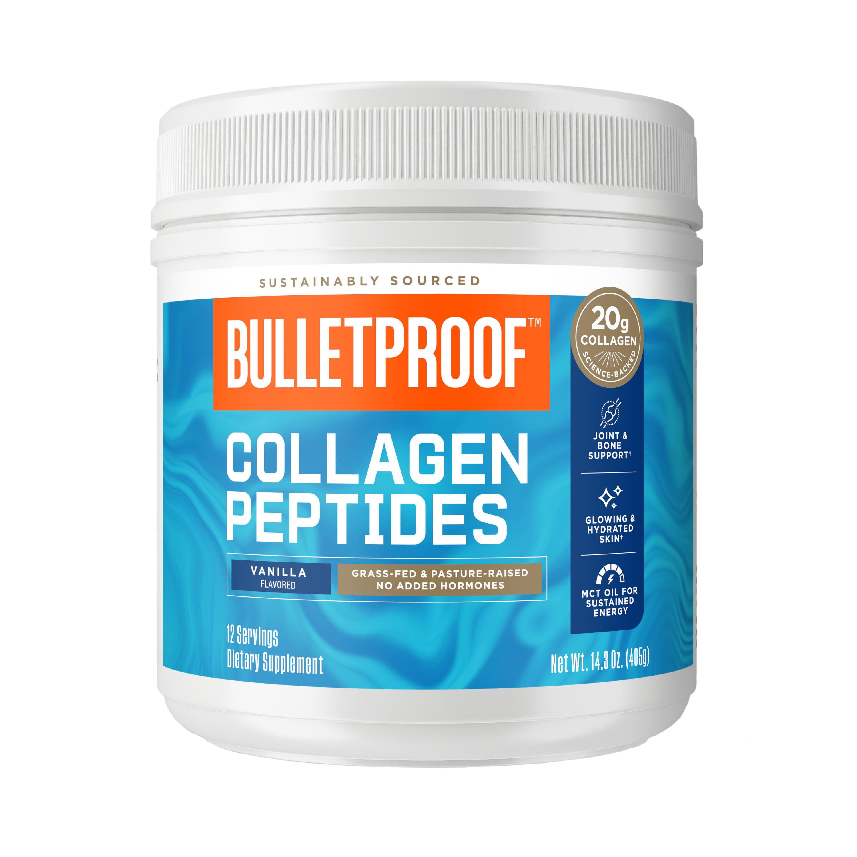 Pack of 4 Bulletproof Collagen Peptides -Vanilla - 14.3 oz - Package ...