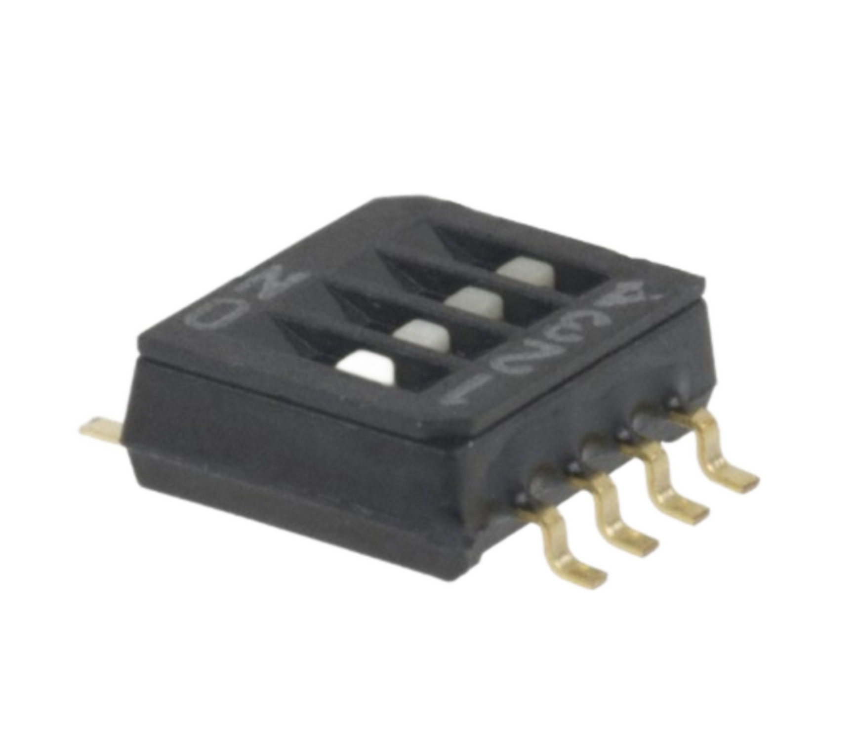 Pack of 4 CHS-04TB Dip Switch SPST 4 Position Surface Mount Slide (Standard) Actuator 100mA 6VDC ...