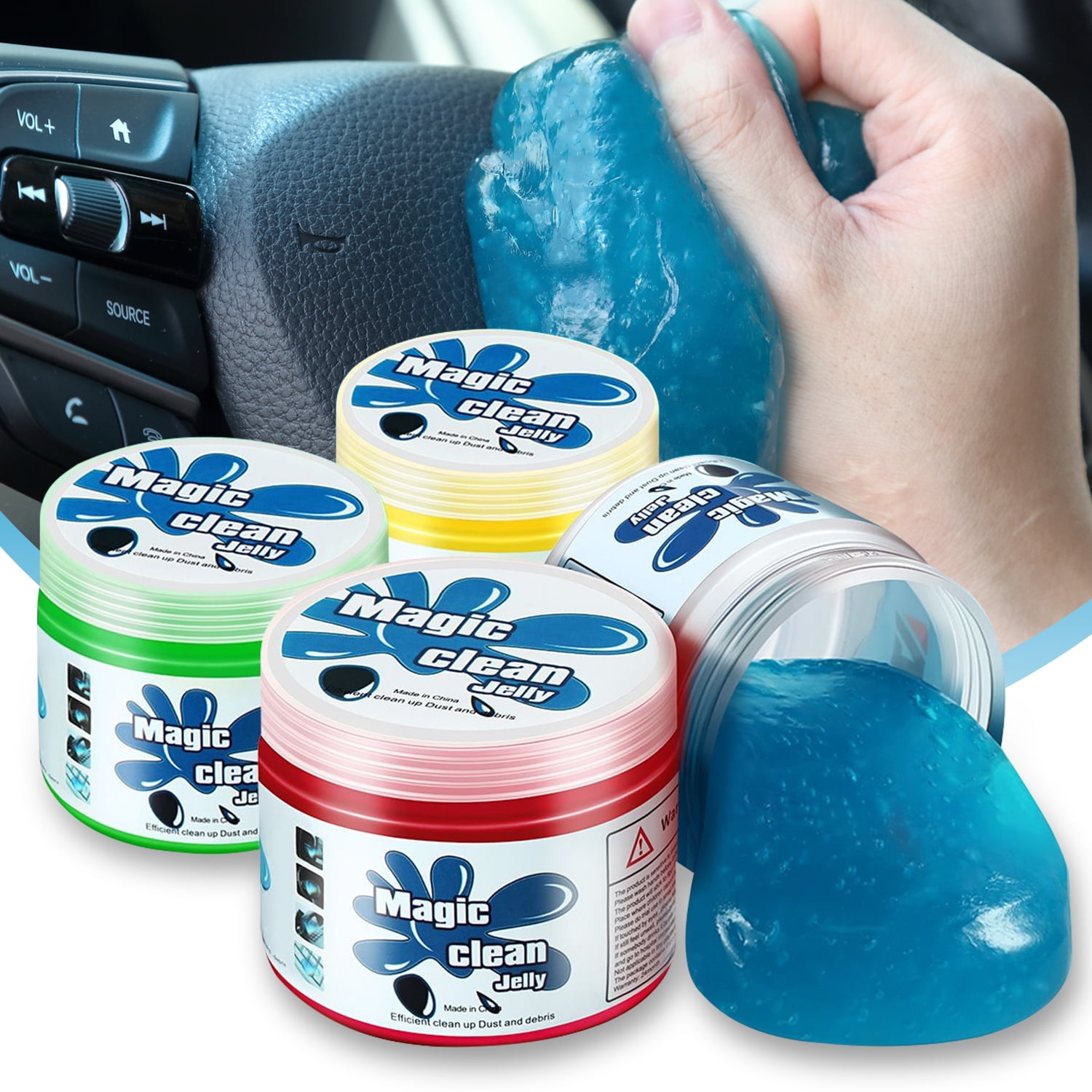 Pack of 4 Car Cleaning Gel Universal Detailing Jelly Reusable Auto Air ...