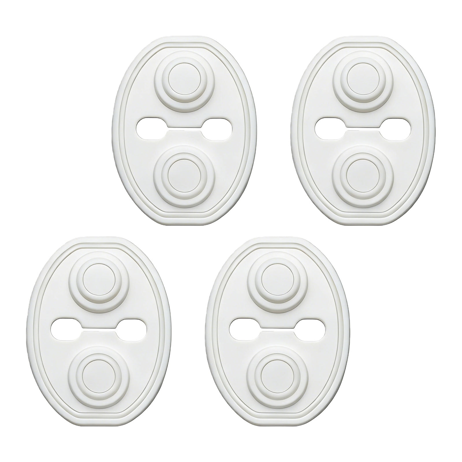 Pack of 4 Car Door Lock Silicone Pads Cushion Shock Minimize Sound ...