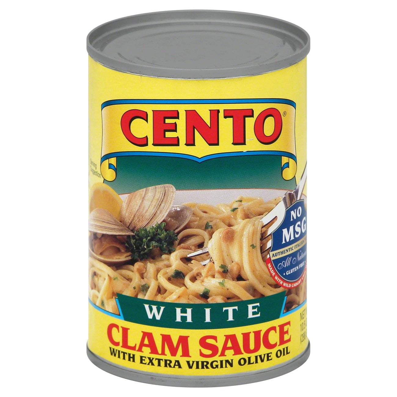 Pack of 4 Cento White Clam Sauce with Extra Virgin Olive Oil - 10.5 oz ...