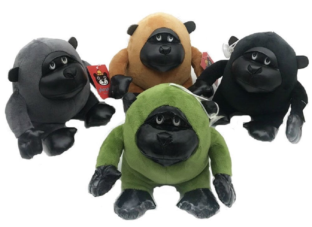 Pack of 4 Chimp Plush Stuffed Animal Toy,11" - Walmart Business Supplies