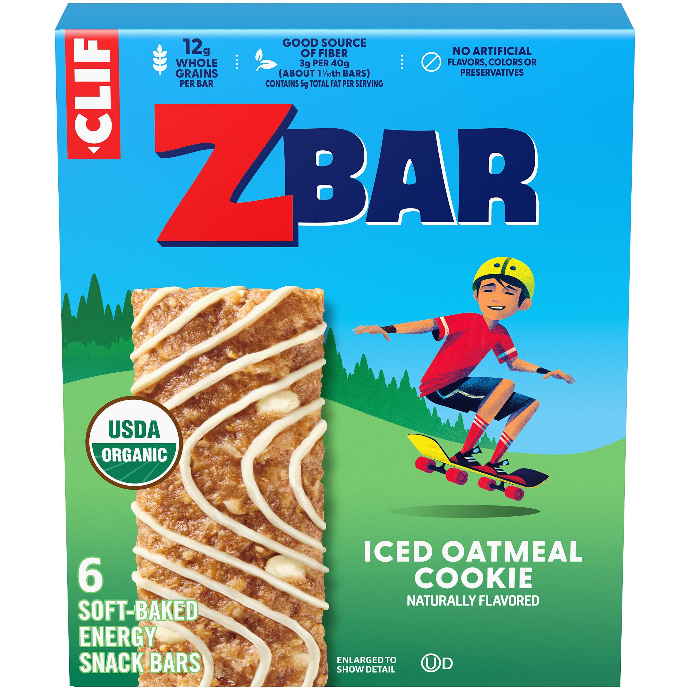 Pack of 4 Clif Kid ZBar Energy Snack Bars - Iced Oatmeal Cookie - 6 ct ...