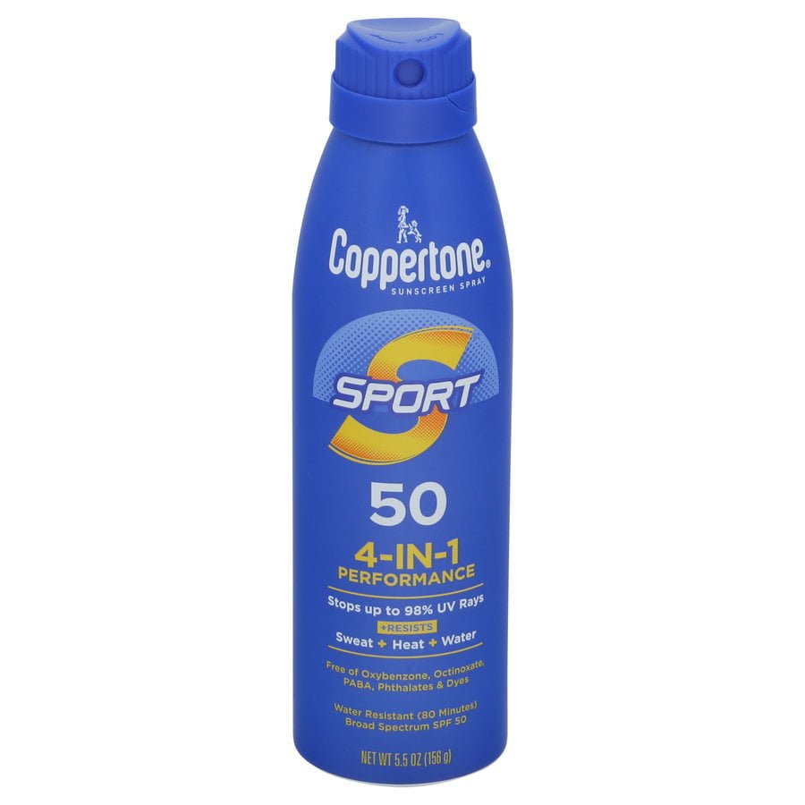 Pack of 4 Coppertone Sport Sunscreen Spray - SPF 50 - 5.5 oz - Package may vary - Walmart.com