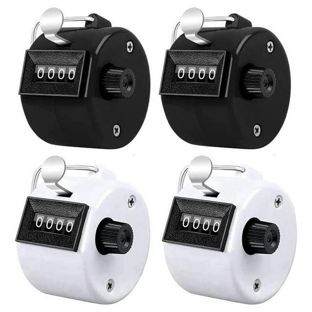 Pack of 4 Counter Clicker 4-Digit Number Count,Handheld Mechanical ...