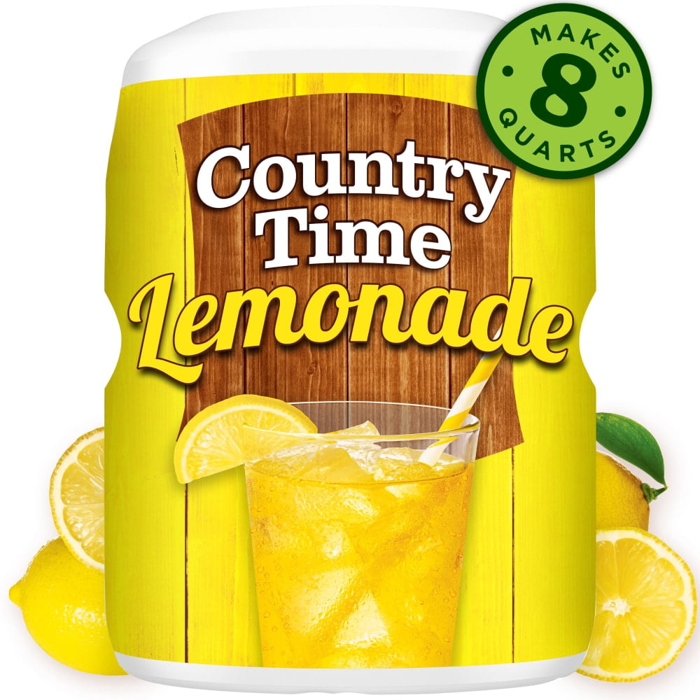 Pack of 4 Country Time Lemonade Drink Mix Canister, 19 oz (packaging ...
