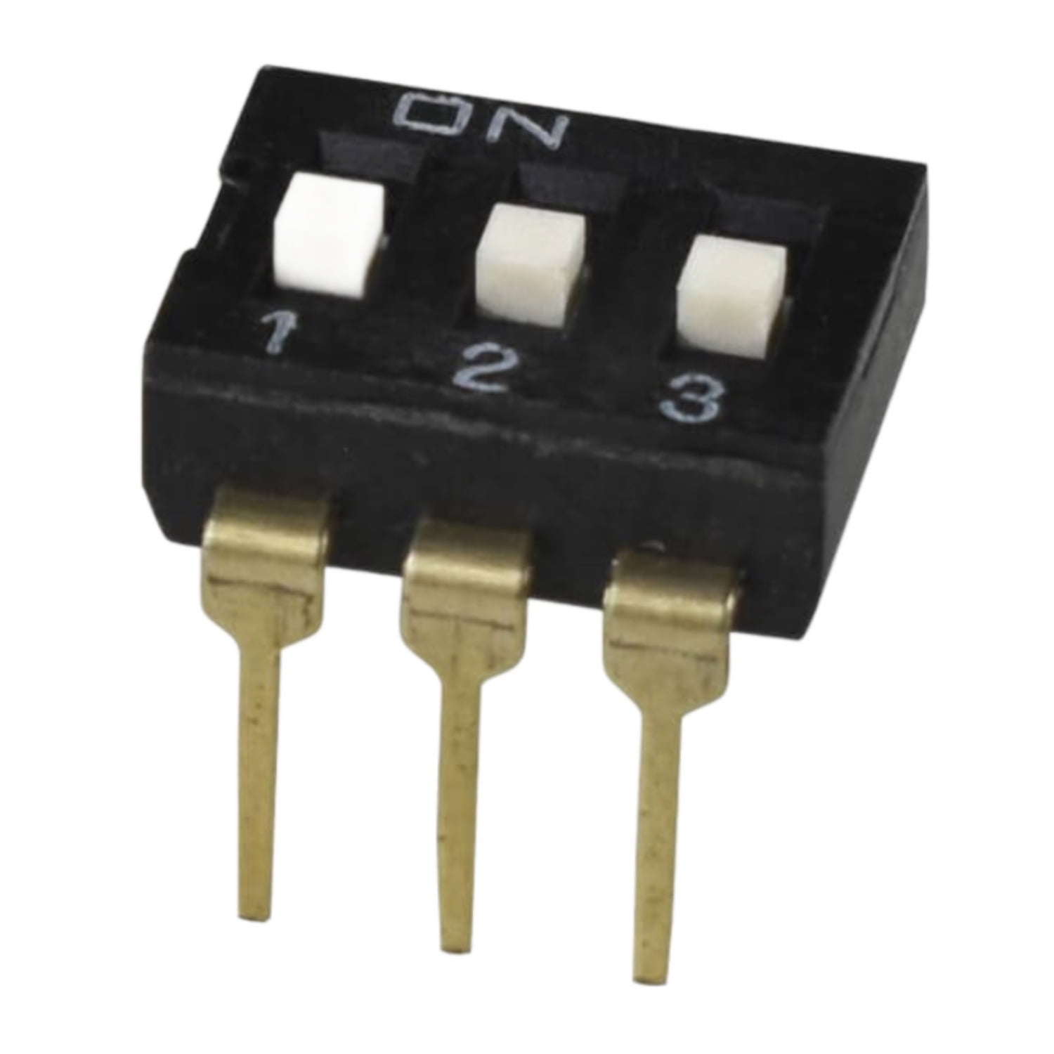 Pack of 4 DS04-254-1-03BK-SMT DIP Switch, 3 Pole, Raised Actuator, Flat ...