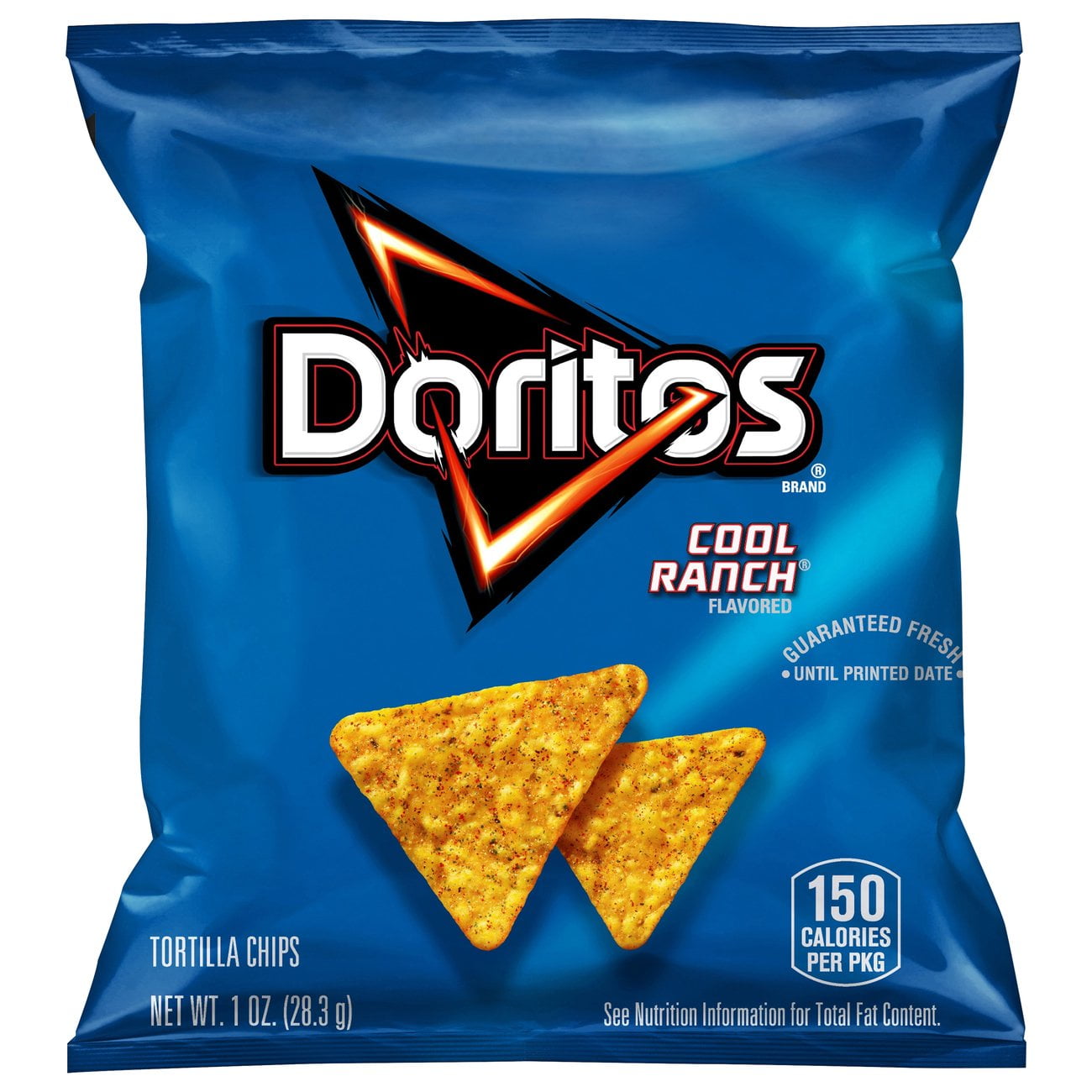 Pack of 4 Doritos Cool Ranch Tortilla Chips - 1 oz - Package may vary ...