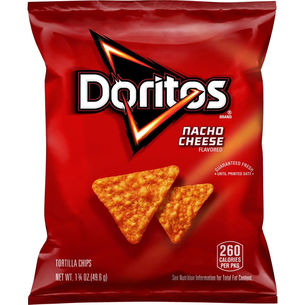 Pack of 4 Doritos Tortilla Chips Nacho Cheese Flavored 1 3/4 Oz, 1.75 ...