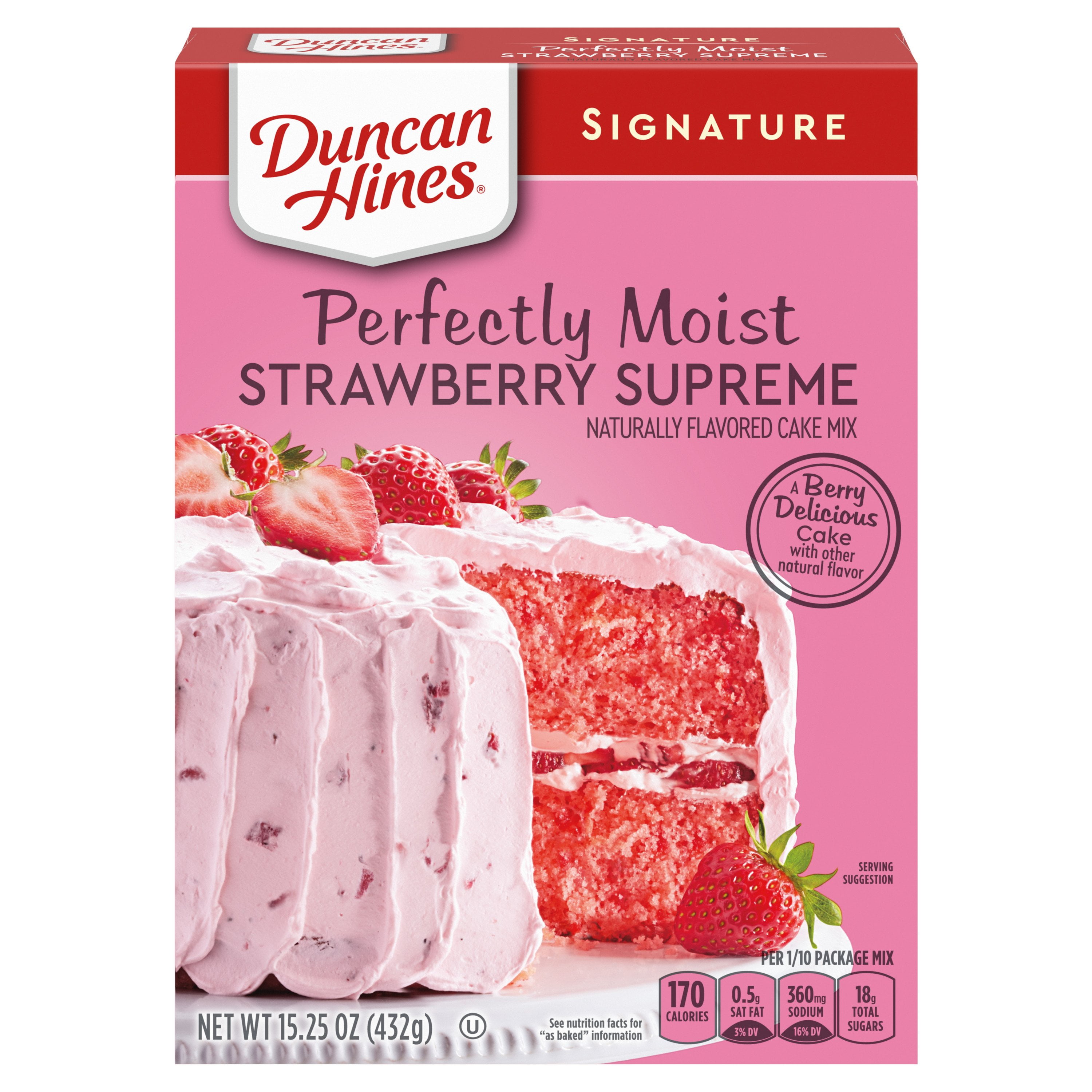 Pack of 4 Duncan Hines Signature Perfectly Moist Strawberry Supreme ...