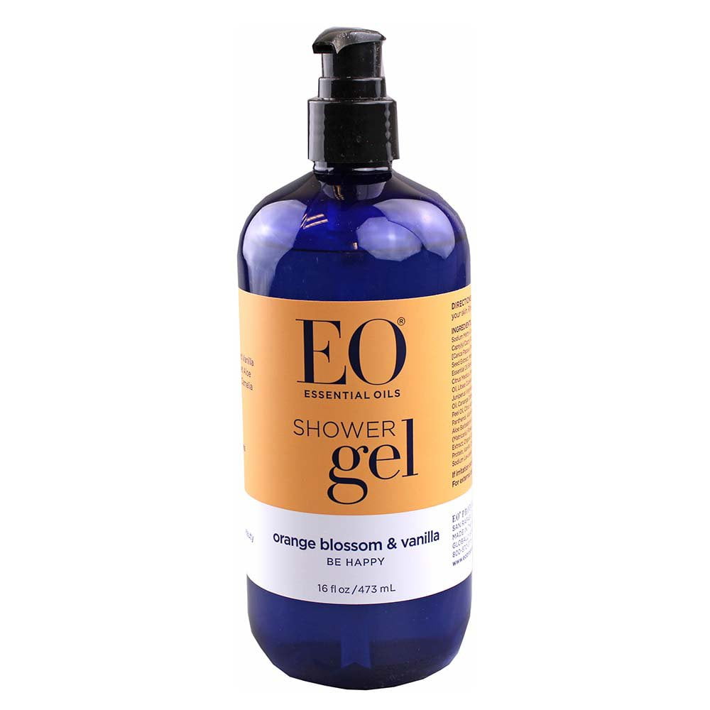 Pack of 4 EO Shower Gel - Orange Blossom & Vanilla - 16 oz - Package ...