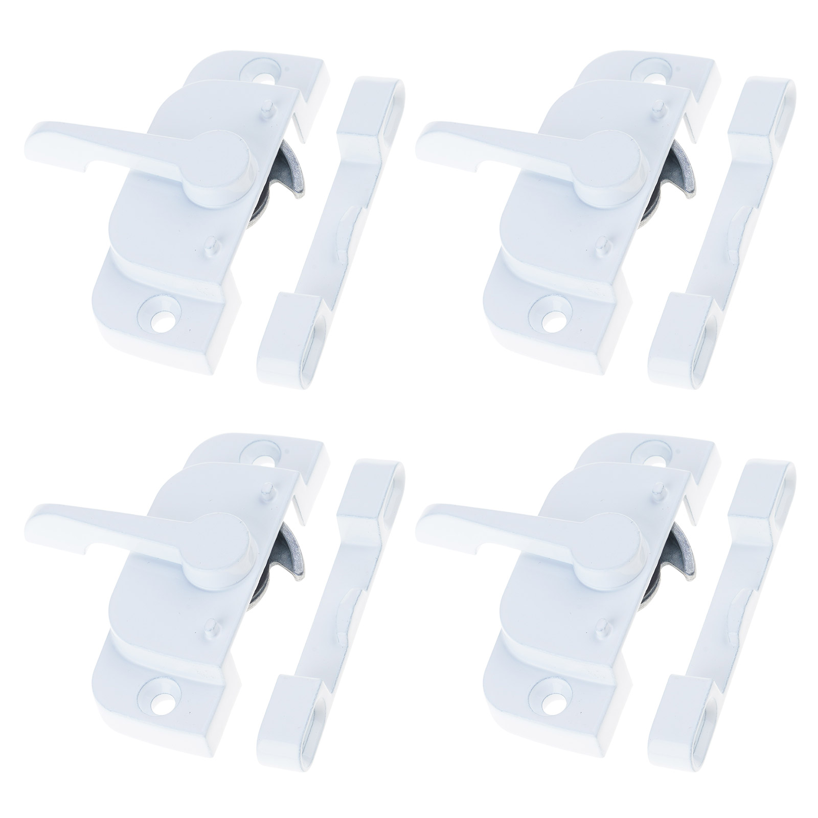 Pack of 4 Elegant White Cams Sash Lock for Vertical and Horizontal ...