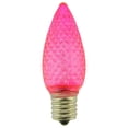 Pack of 4 Faceted Transparent Pink LED C9 Christmas Replacement Bulbs ...