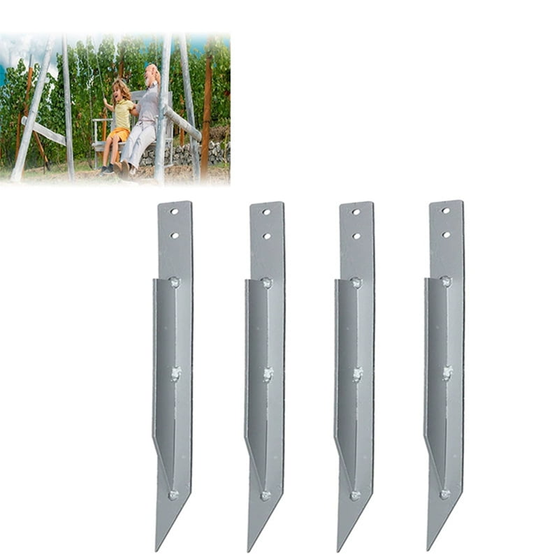 Pack of 4 Fence Post Repair - Upgraded Fence Post Anchor Ground Spike ...