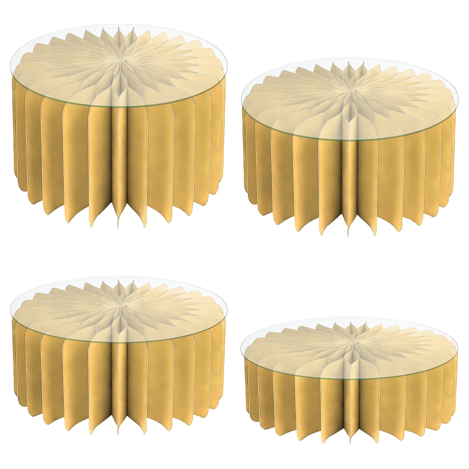 Pack of 4 Foldable Dessert Display Stands User Friendly Paper Multiple ...