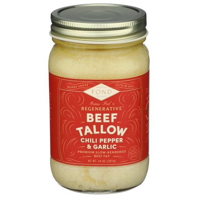 (Pack of 4) Fond Bone Broth Beef Tallow Chili Garlic 14 oz - Walmart ...