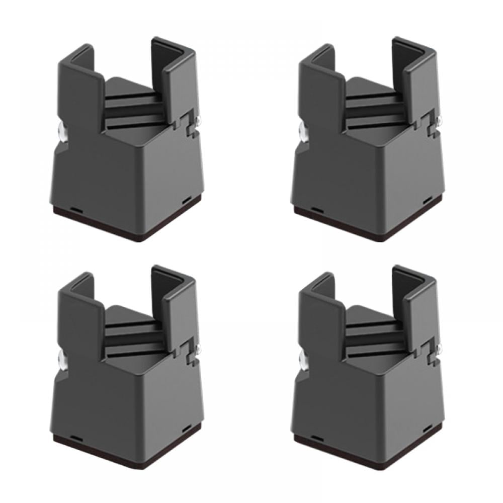 Pack of 4 Furniture Bed Risers, Heavy Duty Adjustable Height Furniture ...