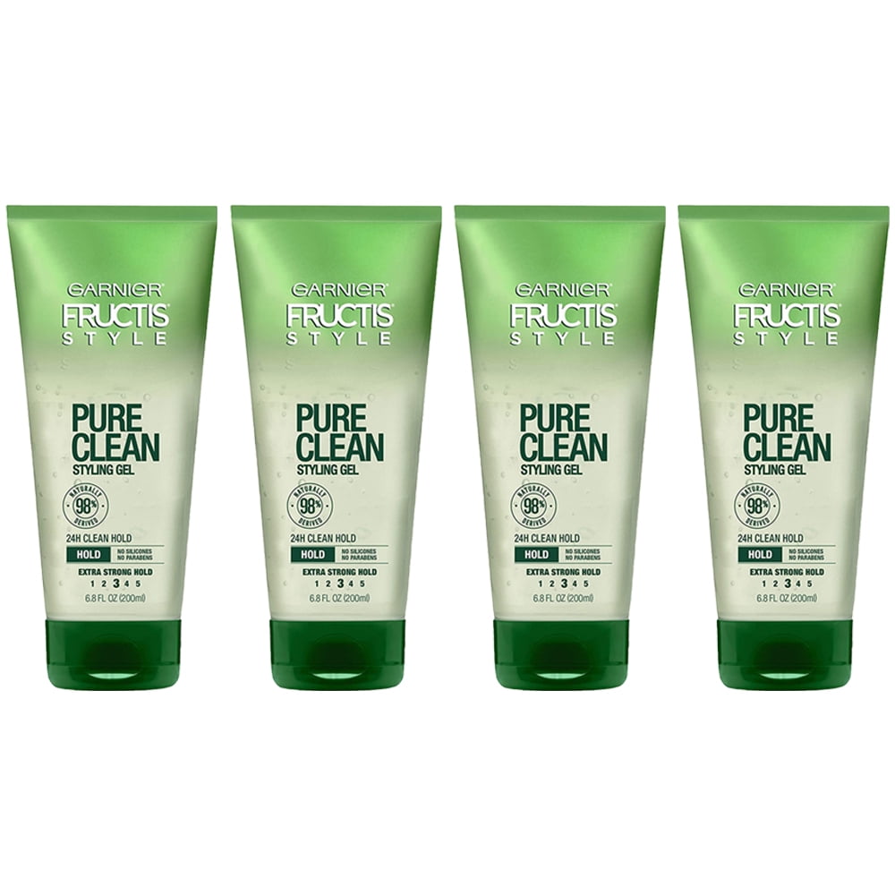 Pack of (4) Garnier Fructis Style Pure Clean Styling Gel, 6.8 Ounces ...