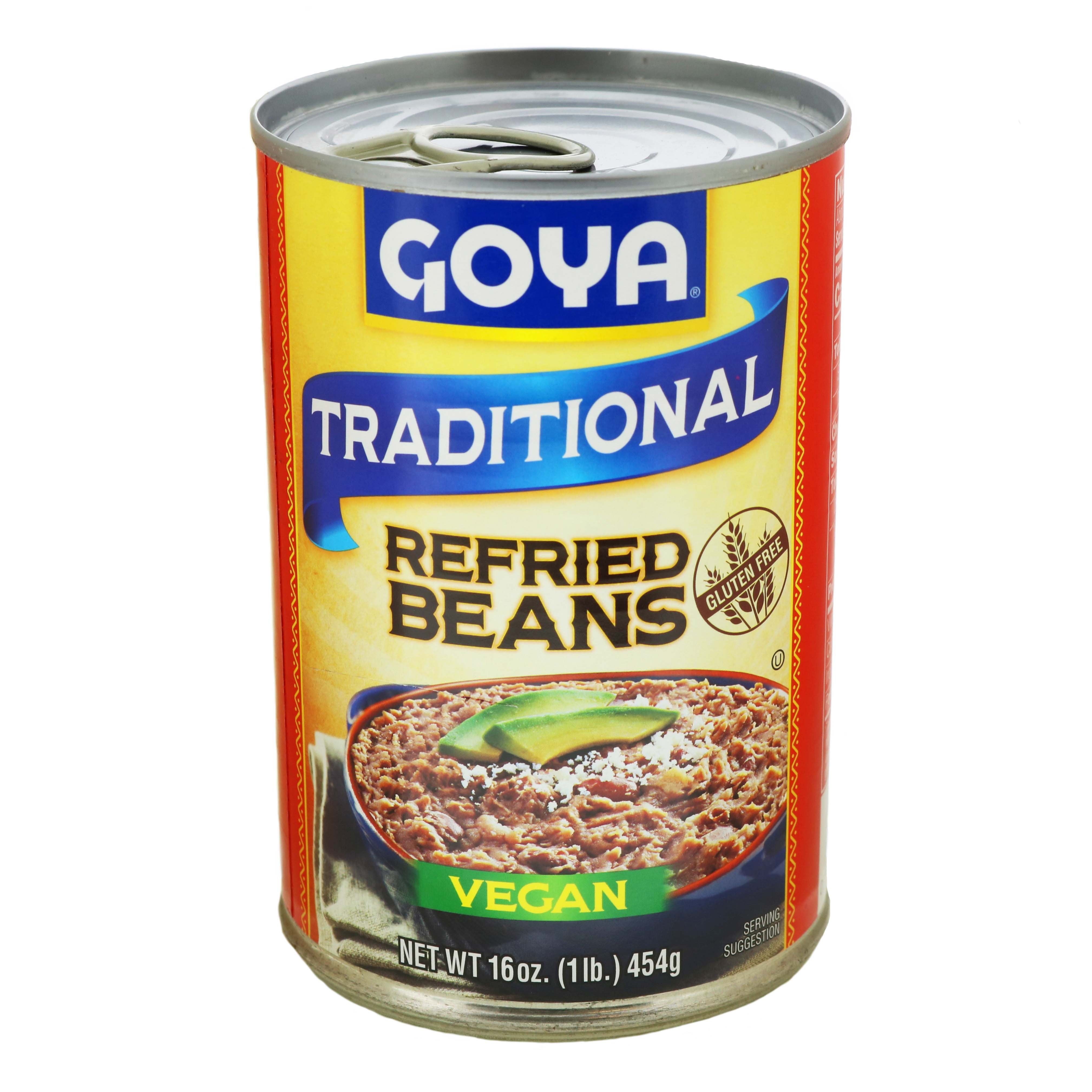 Pack of 4 Goya Traditional Vegan Refried Pinto Beans - 16 oz - Package ...