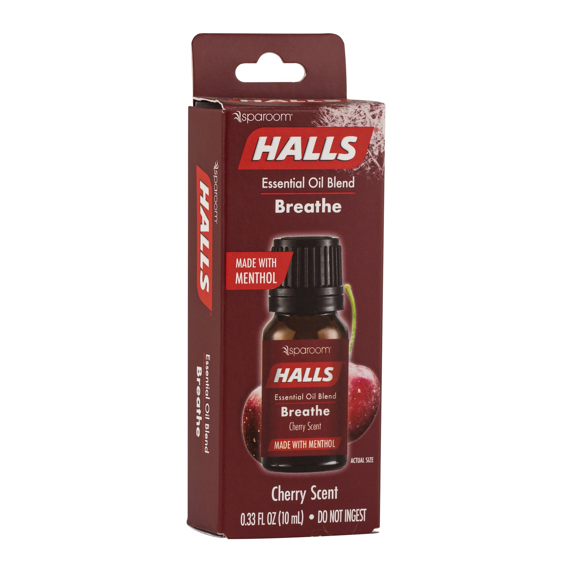 Pack of 4 Halls Essential Oil Blend Breathe Cherry - .33 oz - Package ...