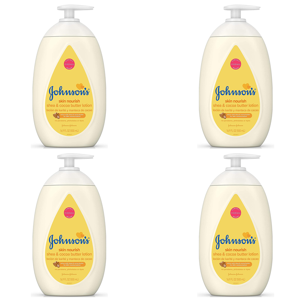 Pack of (4) Johnson’s Moisturizing Dry Skin Baby Lotion with Shea And ...