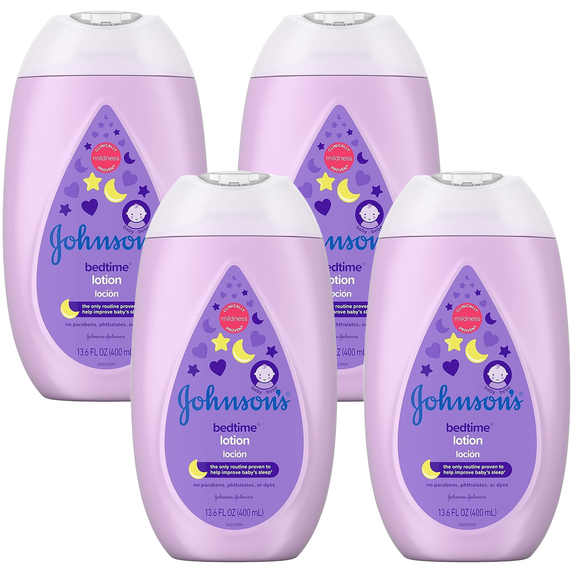 Pack of (4) Johnsons Baby Bedtime Lotion with Natural Calm Essences ...