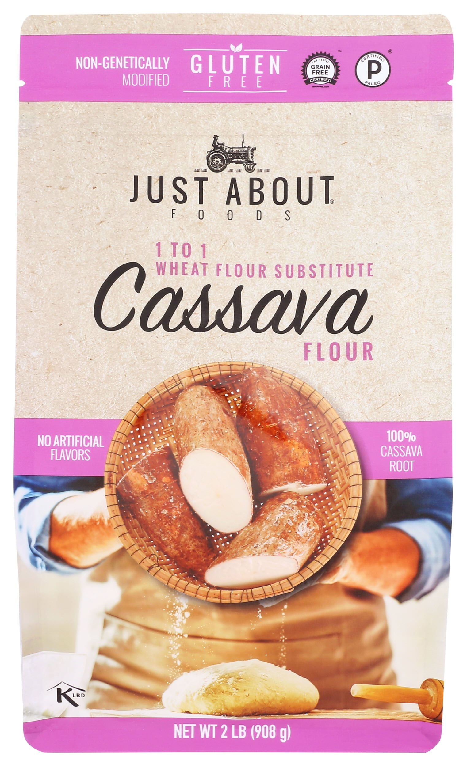 (Pack of 4) Just About Foods Cassava Flour, 2 lb - Walmart.com