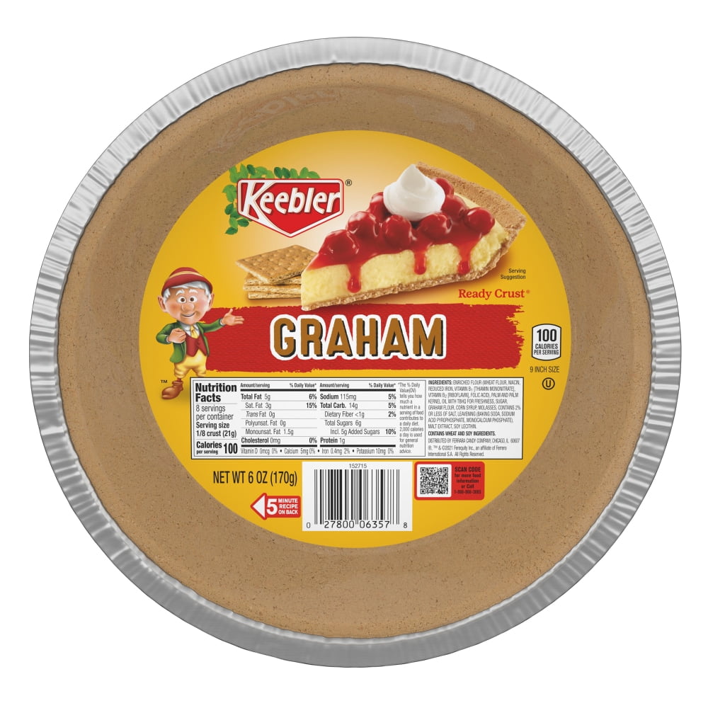Pack of 4 Keebler Ready Crust 9-Inch Graham Cracker Pie Crust, 6 oz ...