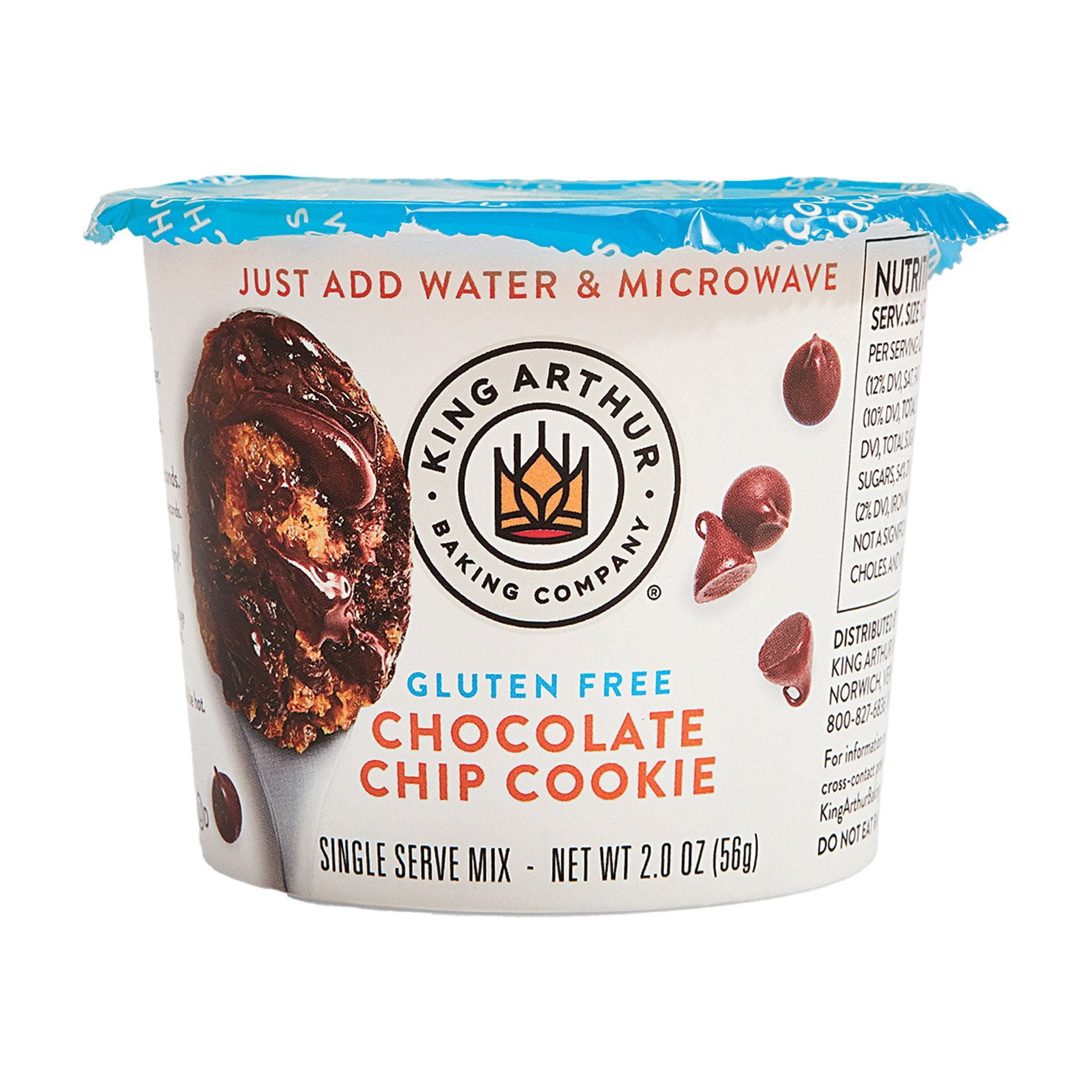 Pack of 4 King Arthur Microwavable Gluten-Free Chocolate Chip Cookie ...