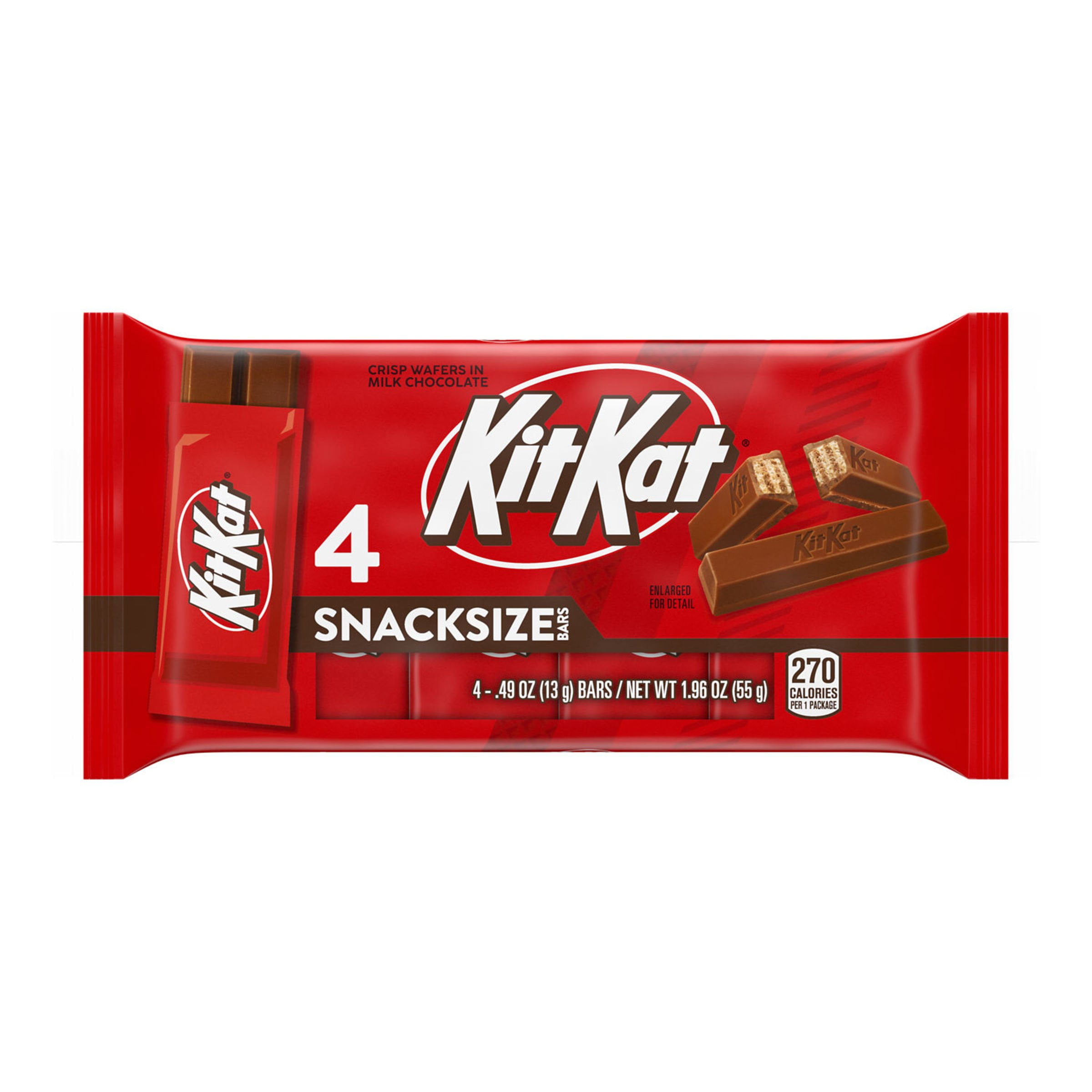 Pack of 4 Kit Kat Snack Size Chocolate Bars, 4 pk - 1.96 oz - Package ...