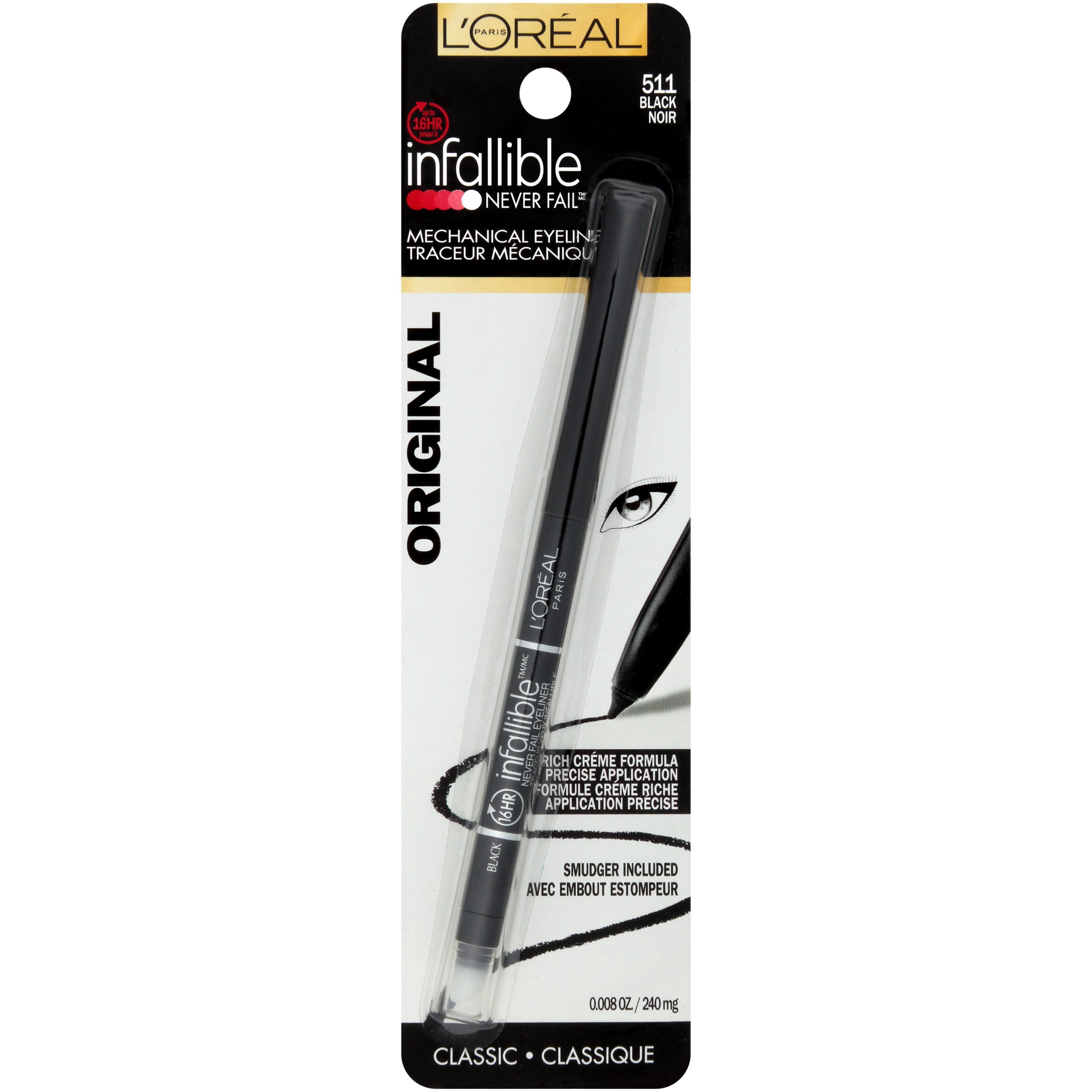 Pack of 4 L'Oréal Paris Infallible Never Fail Pencil Eyeliner with ...
