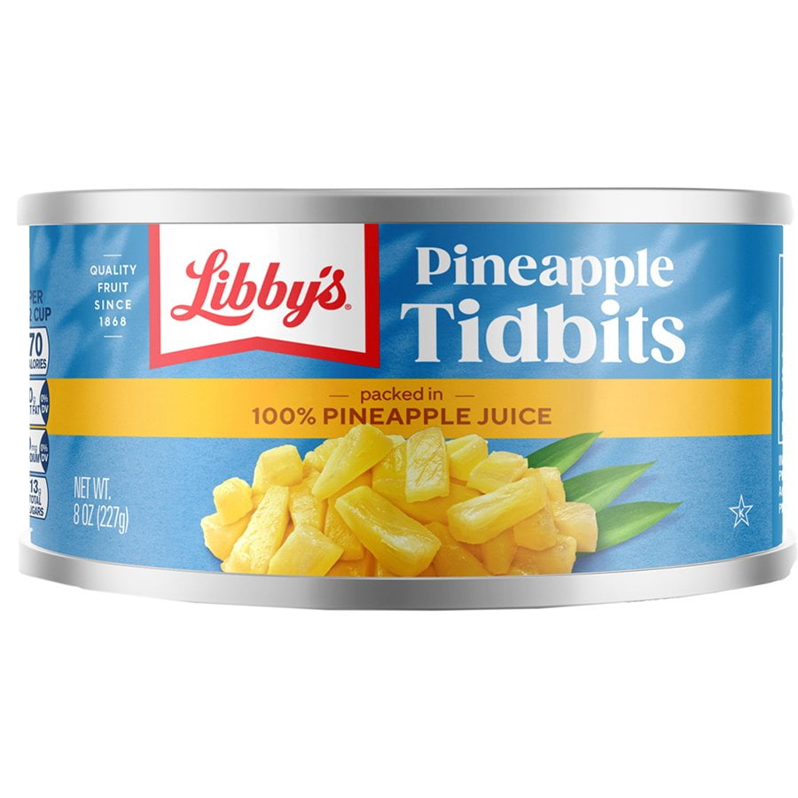 Pack of 4 Libby's Pineapple Tidbits - 8 oz - Package may vary - Walmart.com