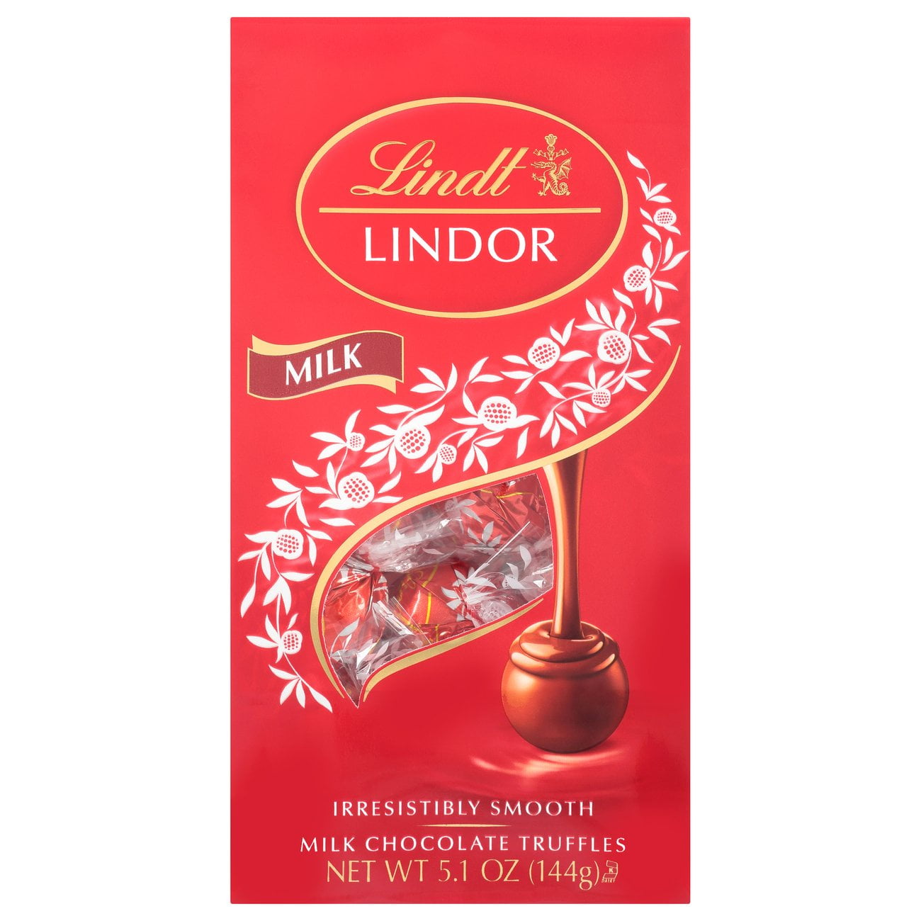 Pack of 4 Lindt Lindor Milk Chocolate Truffles - 5.1 oz - Package may ...