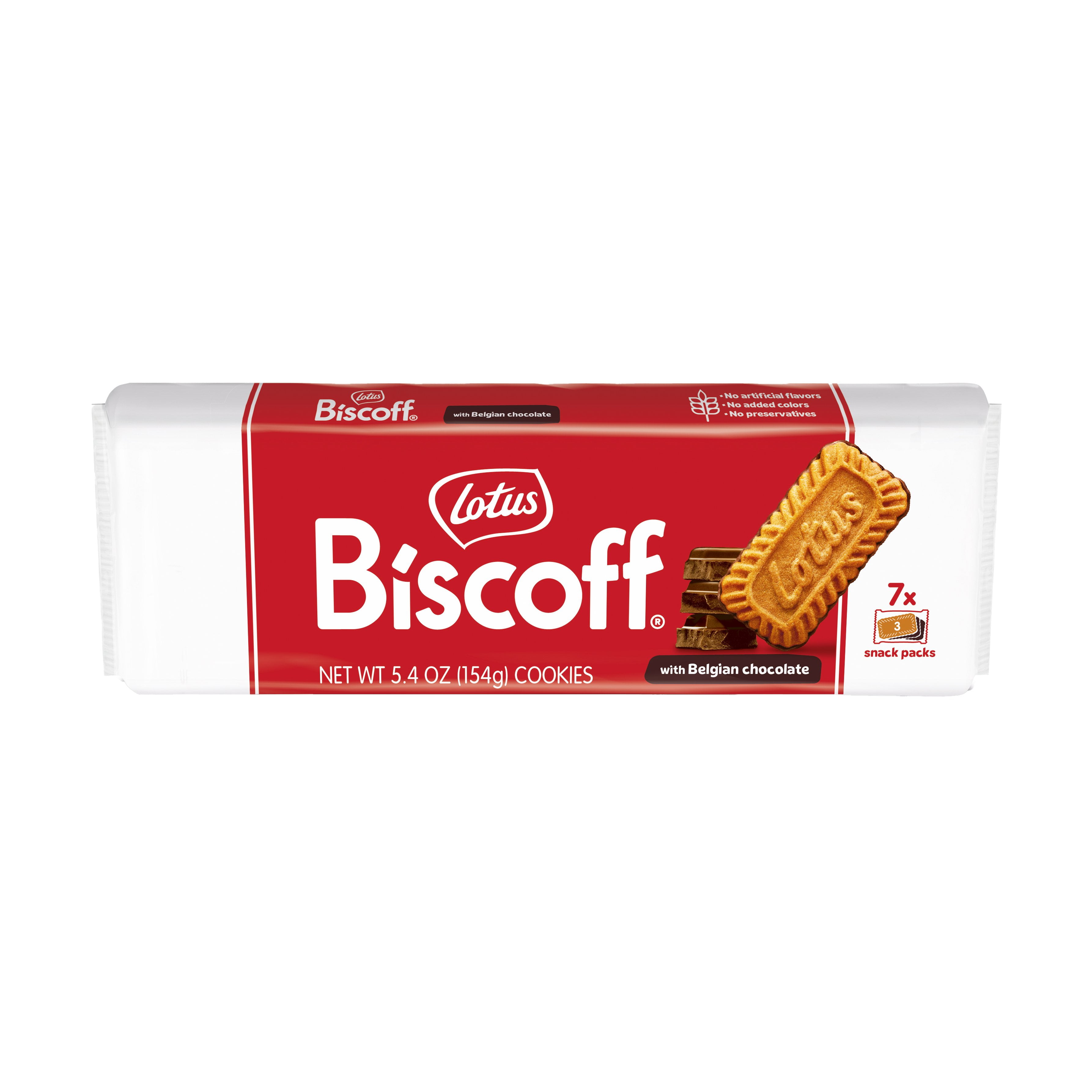 Pack of 4 Lotus Biscoff with Chocolate Cookies - 5.4 oz - Package may ...
