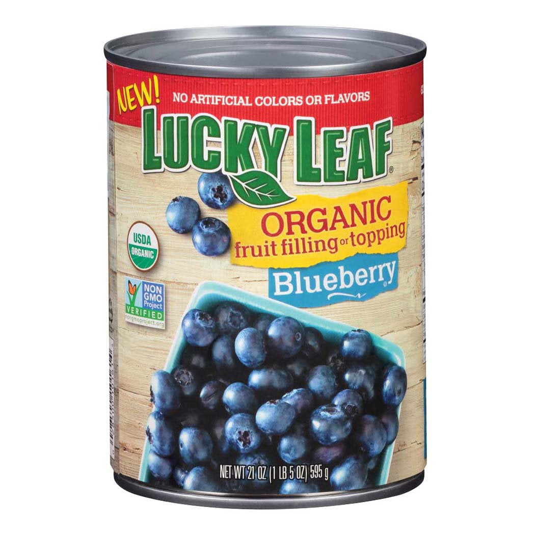 Pack of 4 Lucky Leaf Organic Blueberry Fruit Filling & Topping - 21 oz ...