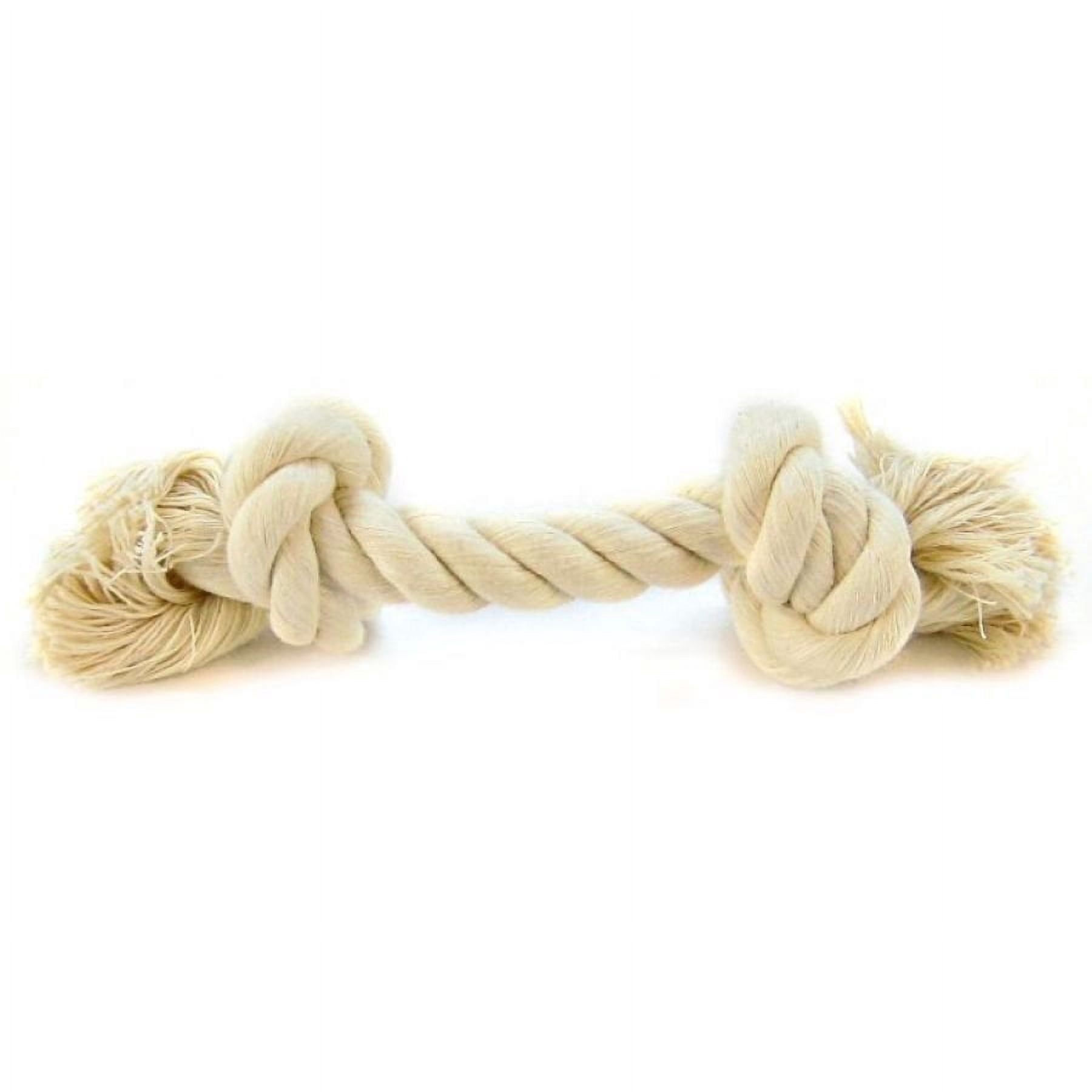 [Pack of 4] Mammoth Pet Flossy Chews White Rope Bone Mini - 1 count ...