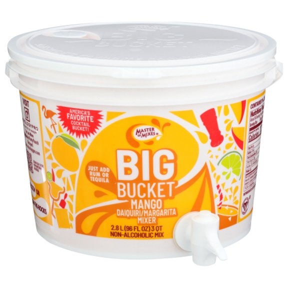 Master of Mixes Big Bucket Ready Drink Cocktail, Margarita Mix, 96 Fl ...