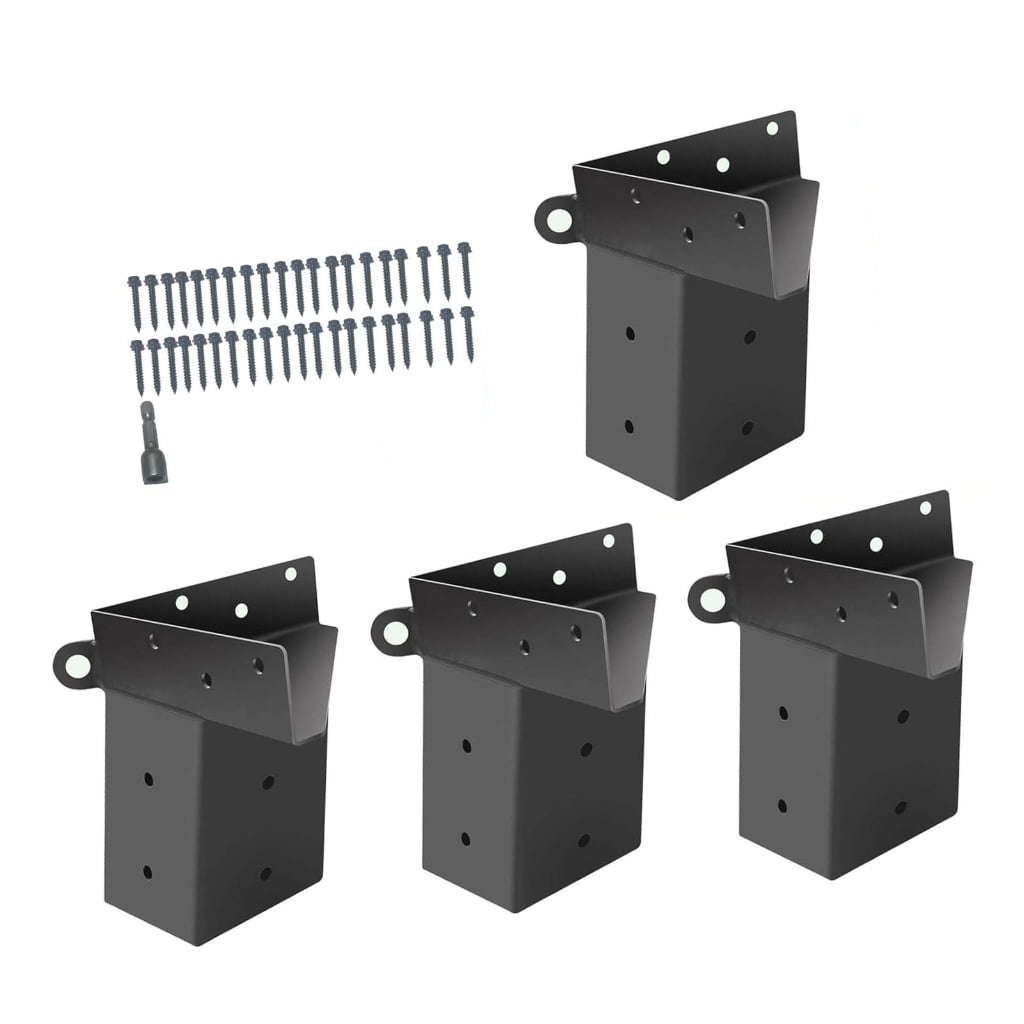Pack of 4 Metal Brackets Designed for Enhanced Stability in Outdoor ...