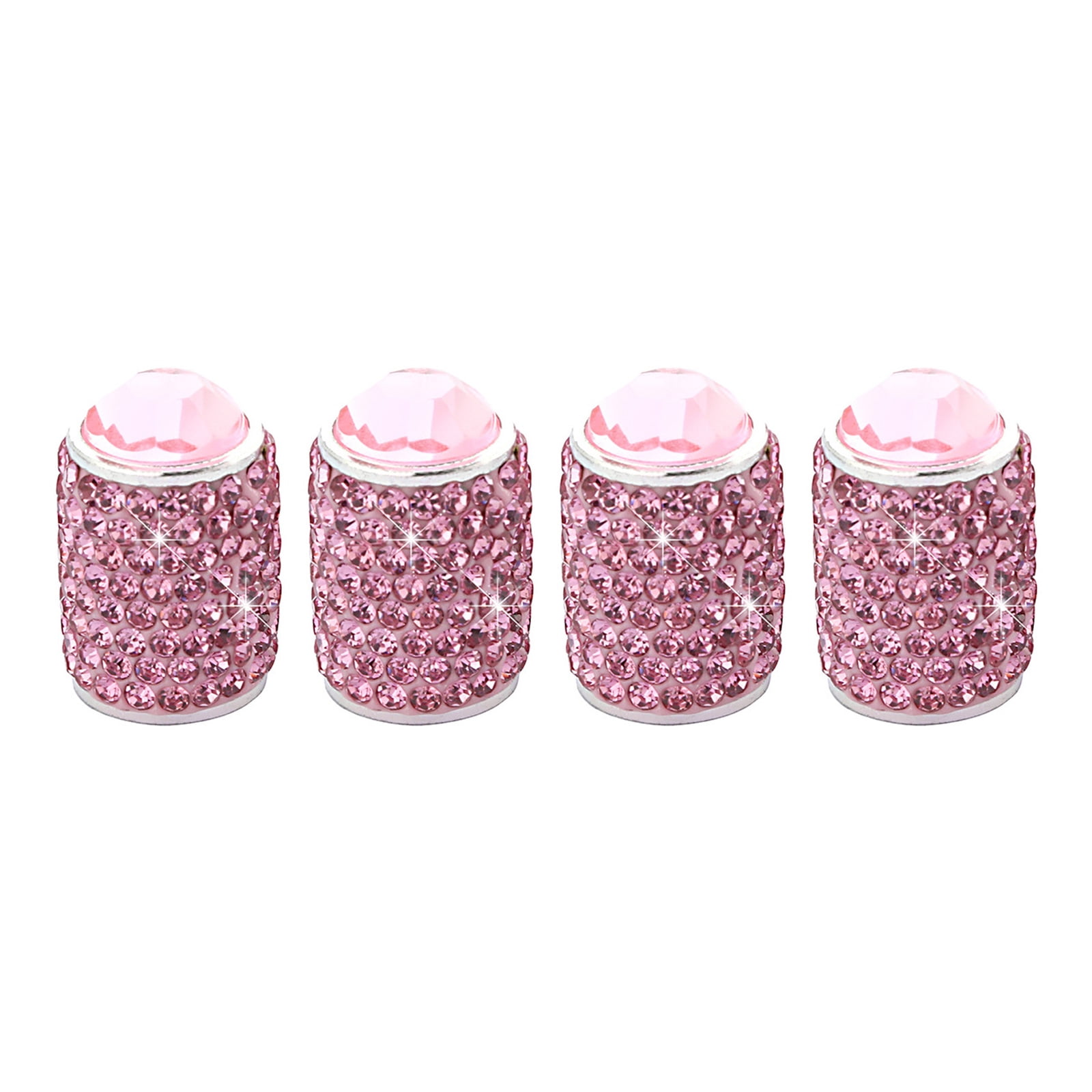 Pack of 4 Metal Tire Valves Covers with Rhinestones Designs Anti ...