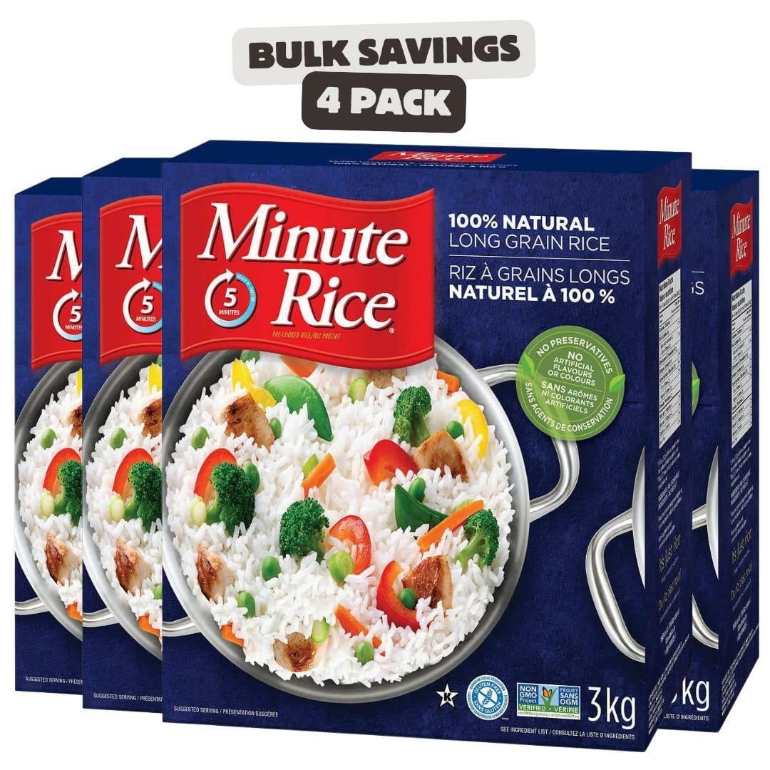 (Pack of 4) Minute Rice Long Grain White Rice - Walmart.com