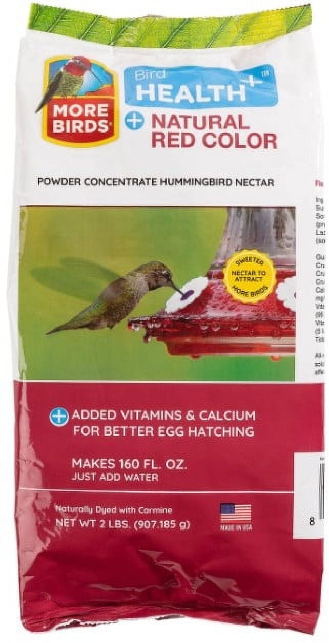 [Pack of 4] More Birds Health Plus Natural Red Hummingbird Nectar ...
