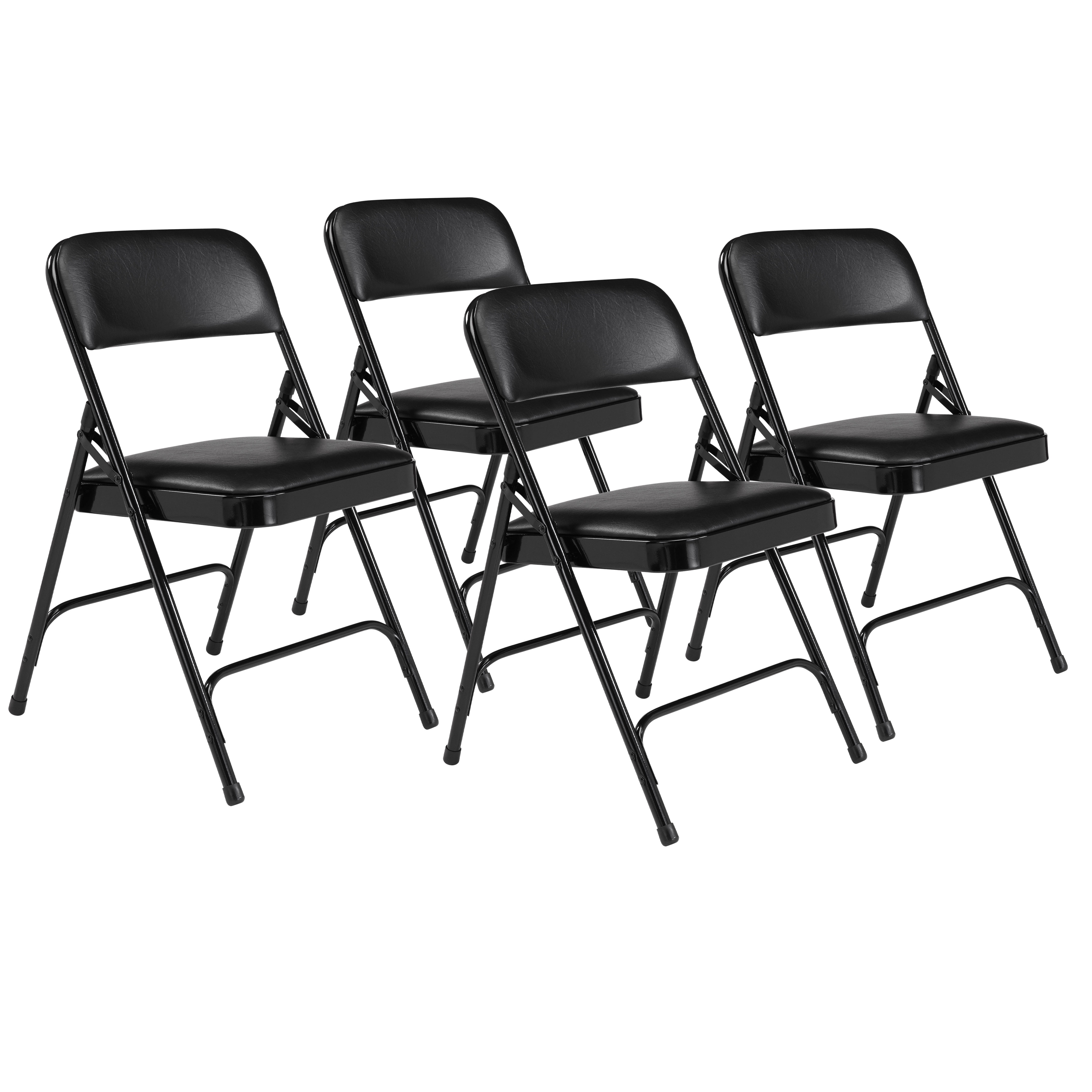 (Pack of 4) NPS 1200 Series Premium Vinyl Upholstered Double Hinge ...