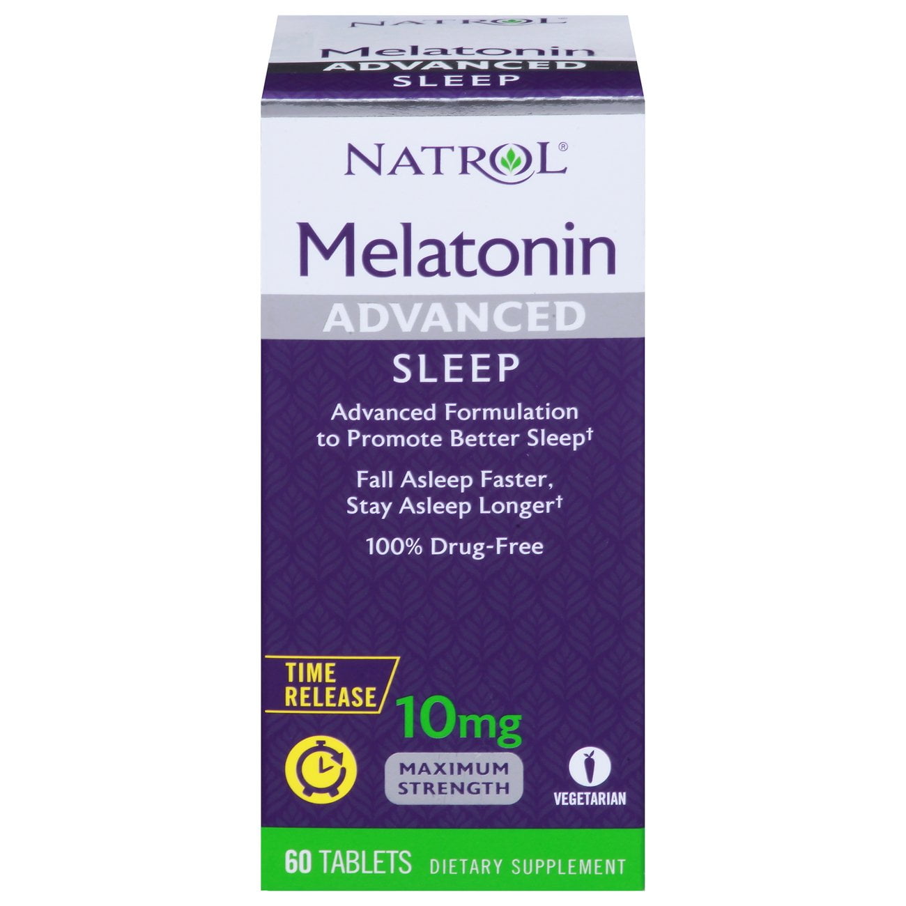 Pack of 4 Natrol Melatonin Advanced Sleep Tablets - 10 mg - 60 ct ...