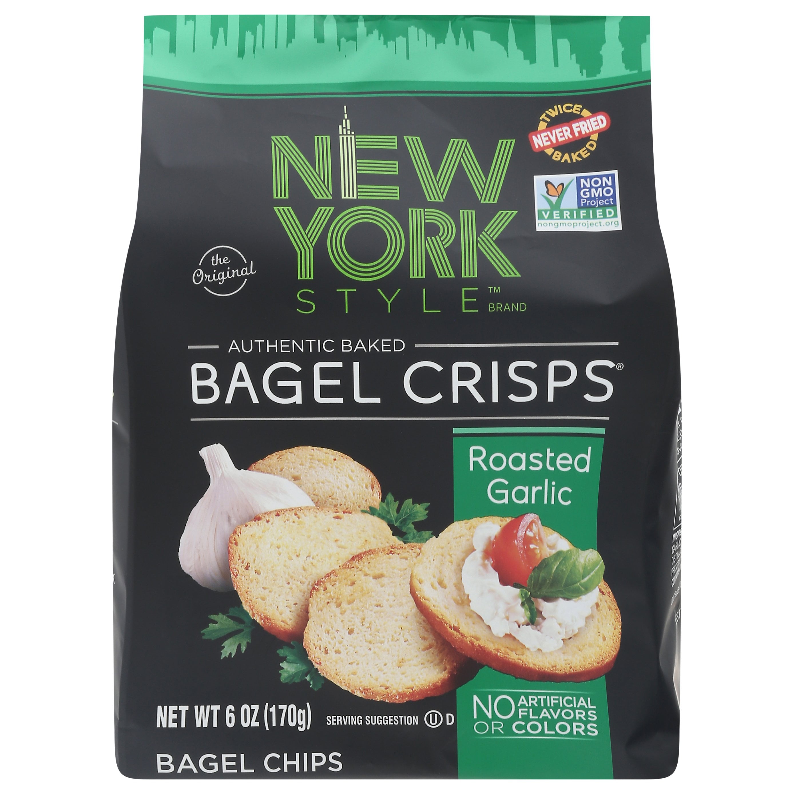 Pack of 4 New York Style Bagel Crisps - Roasted Garlic - 6 oz - Package ...