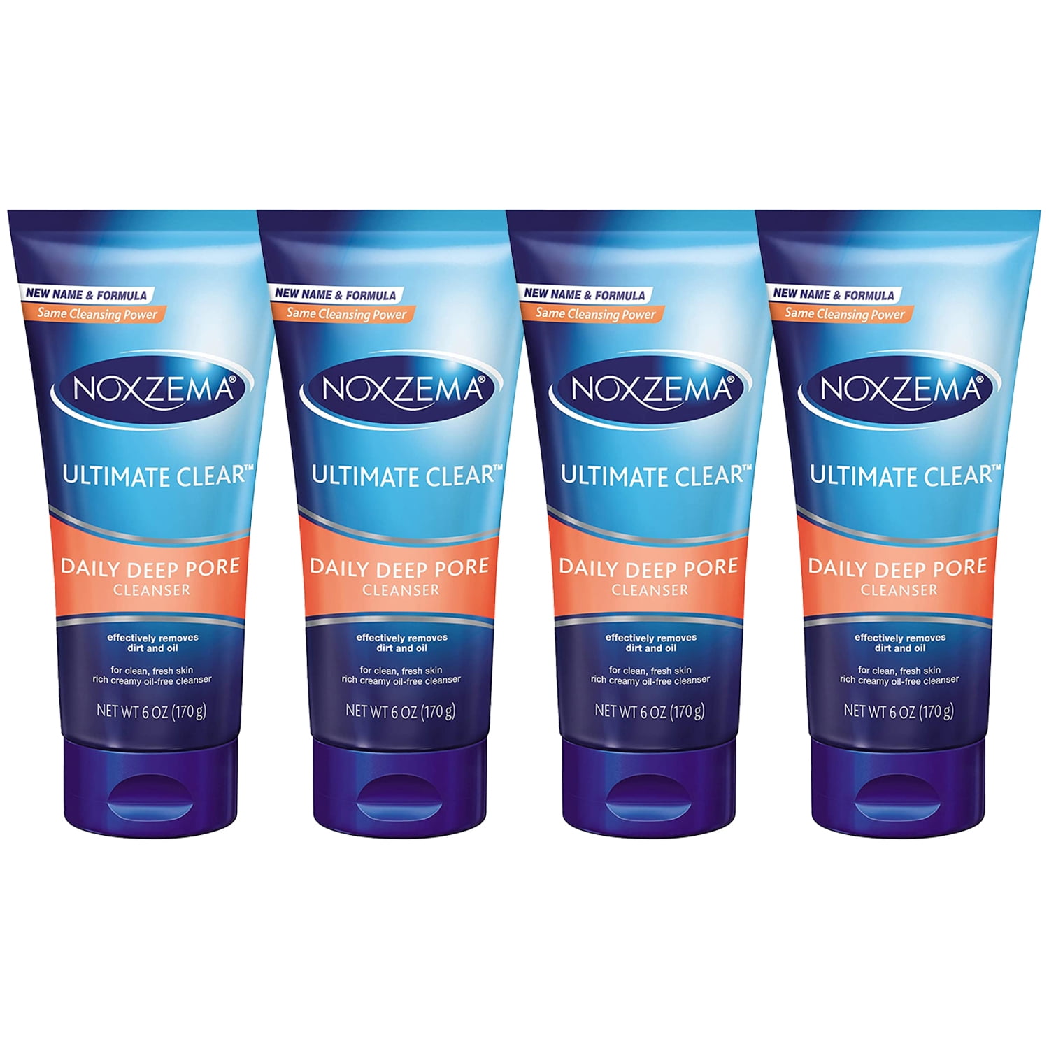 Pack of (4) Noxzema Ultimate Clear Daily Deep Pore Cleanser (6 oz ...
