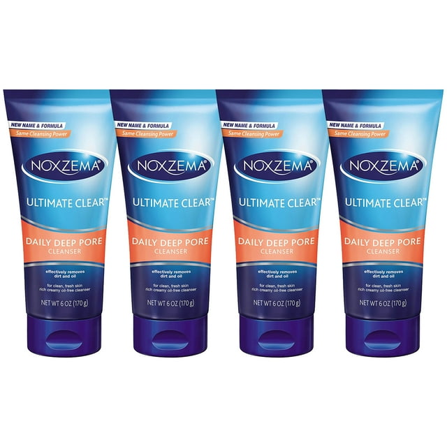 Pack of (4) Noxzema Ultimate Clear Daily Deep Pore Cleanser (6 oz ...